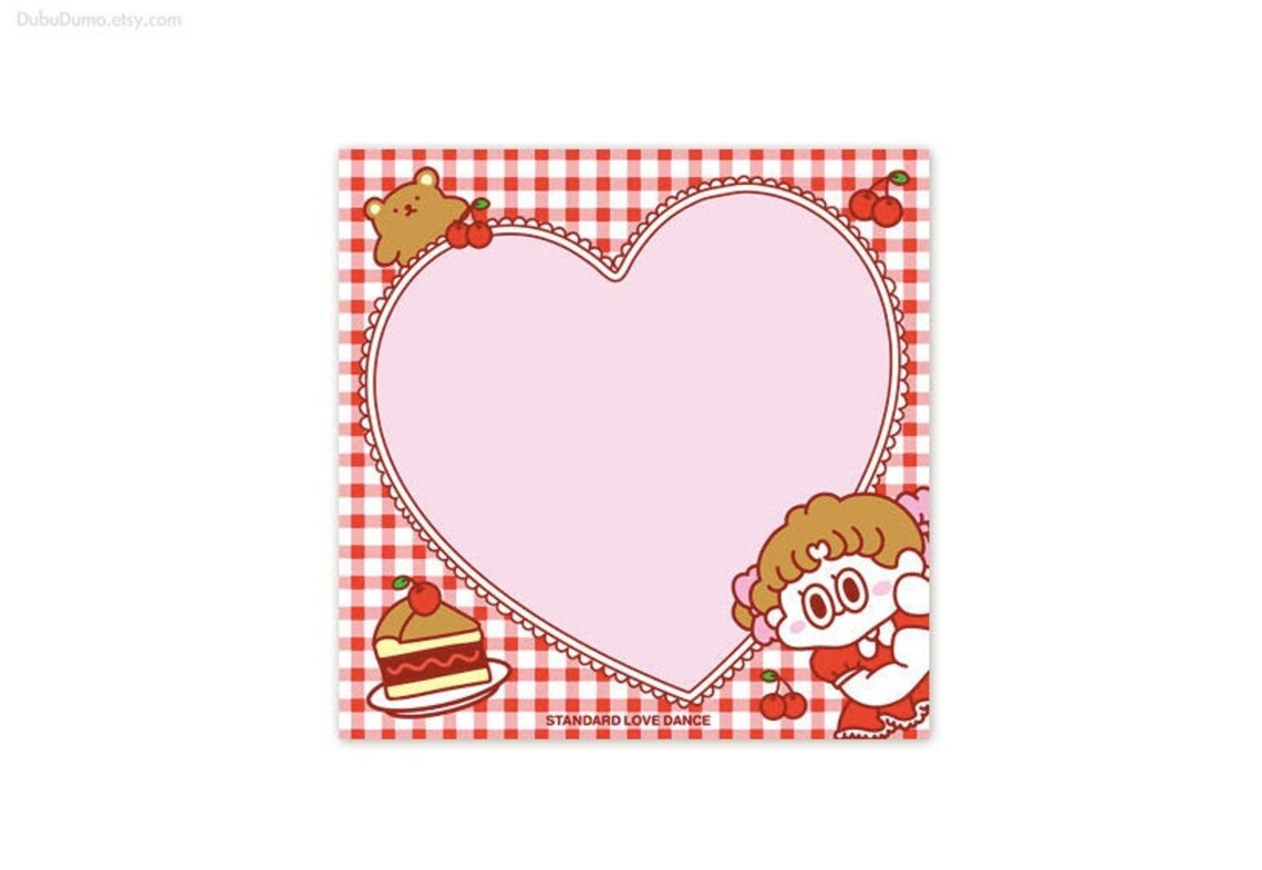 Red Cherry Pie Notepad / Colorful Notepads / Red Heart Notepad | Etsy