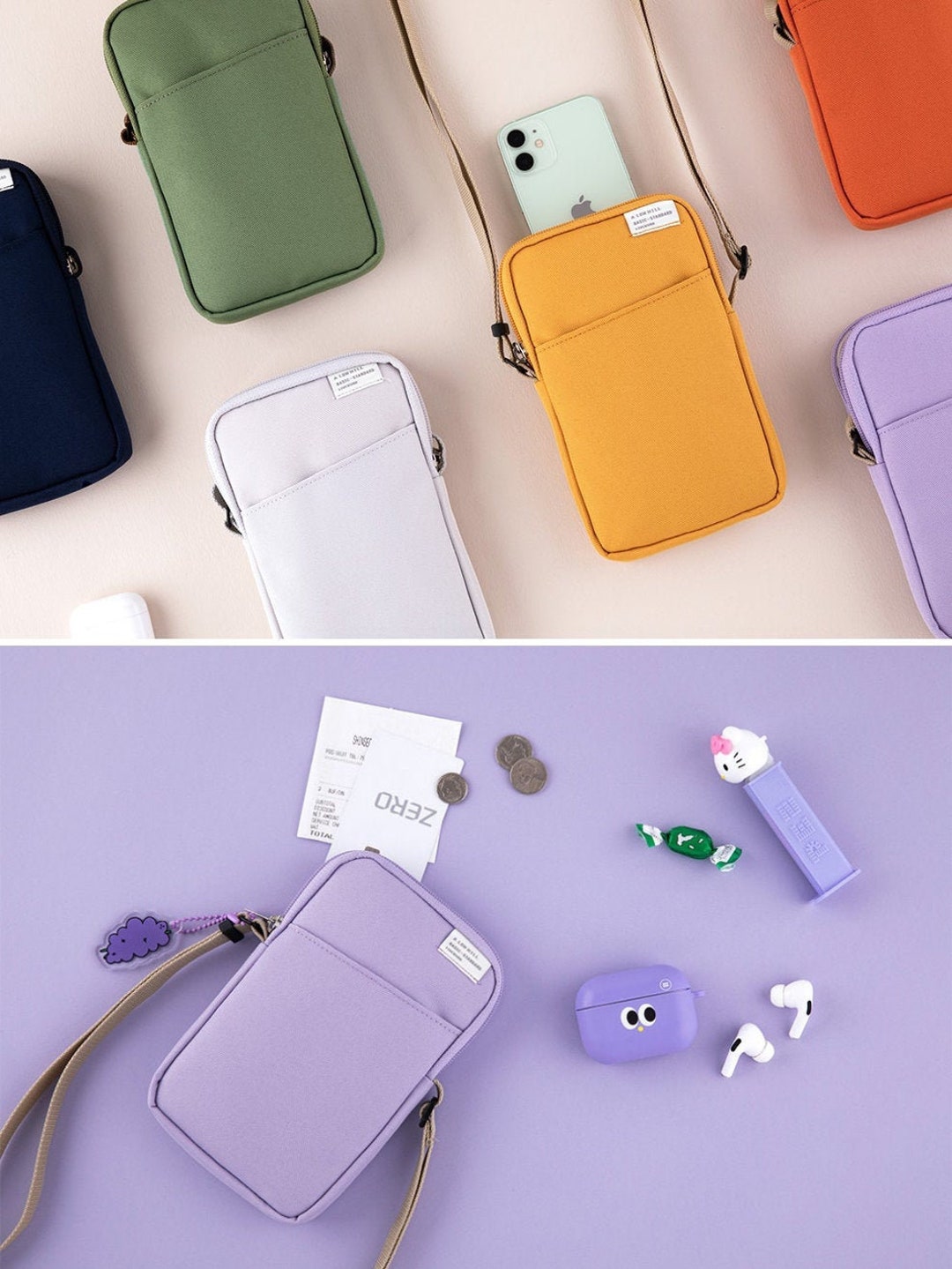 POCKET MOBILE BAG 6colors / Shoulder Bag / Crossbody Bag / - Etsy