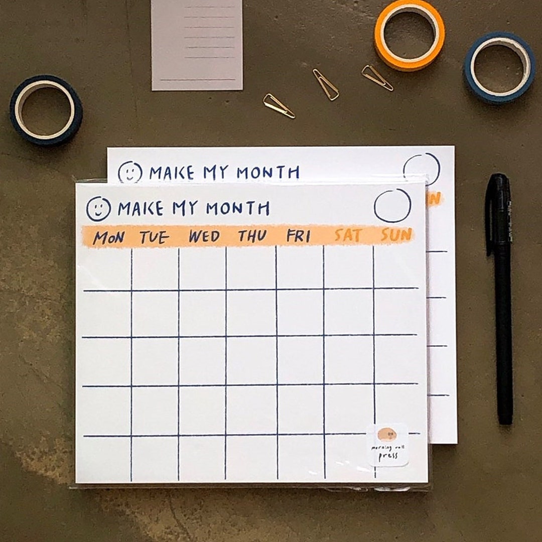 Make My Month Memo Pad / MMM Notepad / Undated Planner / Diary / Agenda ...