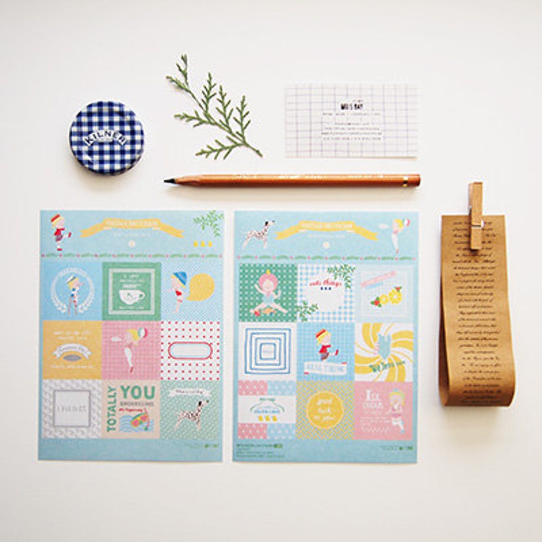Cute Planner Stickers pastel / 2sheets / Stationery / Diary - Etsy