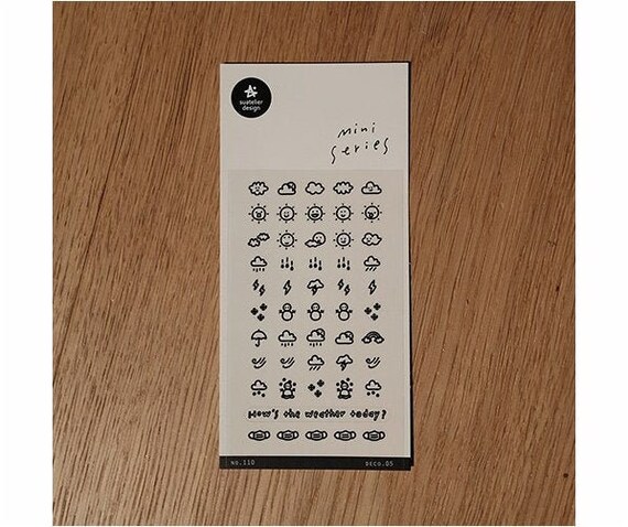 Planner Stickers weather / Daily Stickers / Stationery / | Etsy