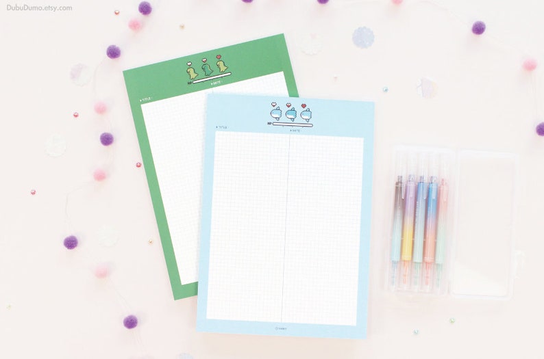 B5 Grid Notepads 6types / Simple Notepad / Big Memo Pad / | Etsy