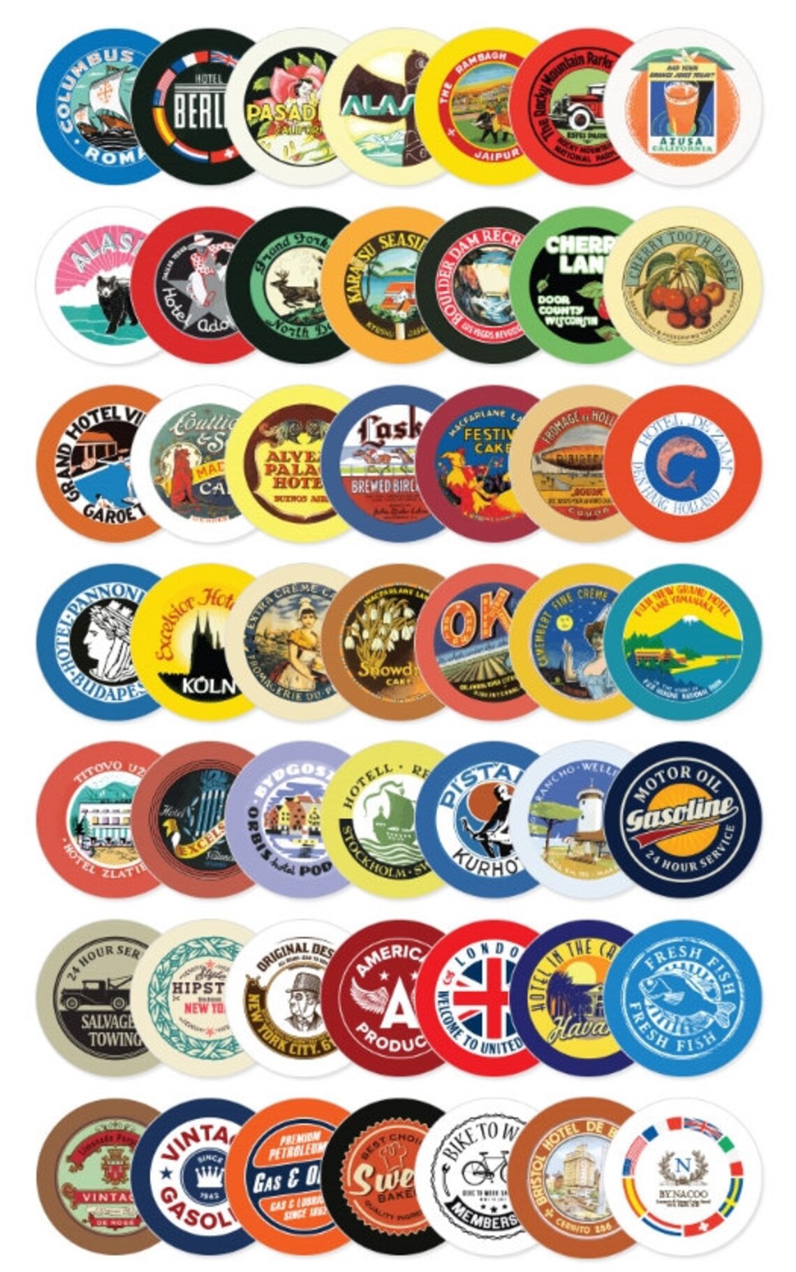 Circle Label Stickers 48sheets / Label Index Stickers / - Etsy