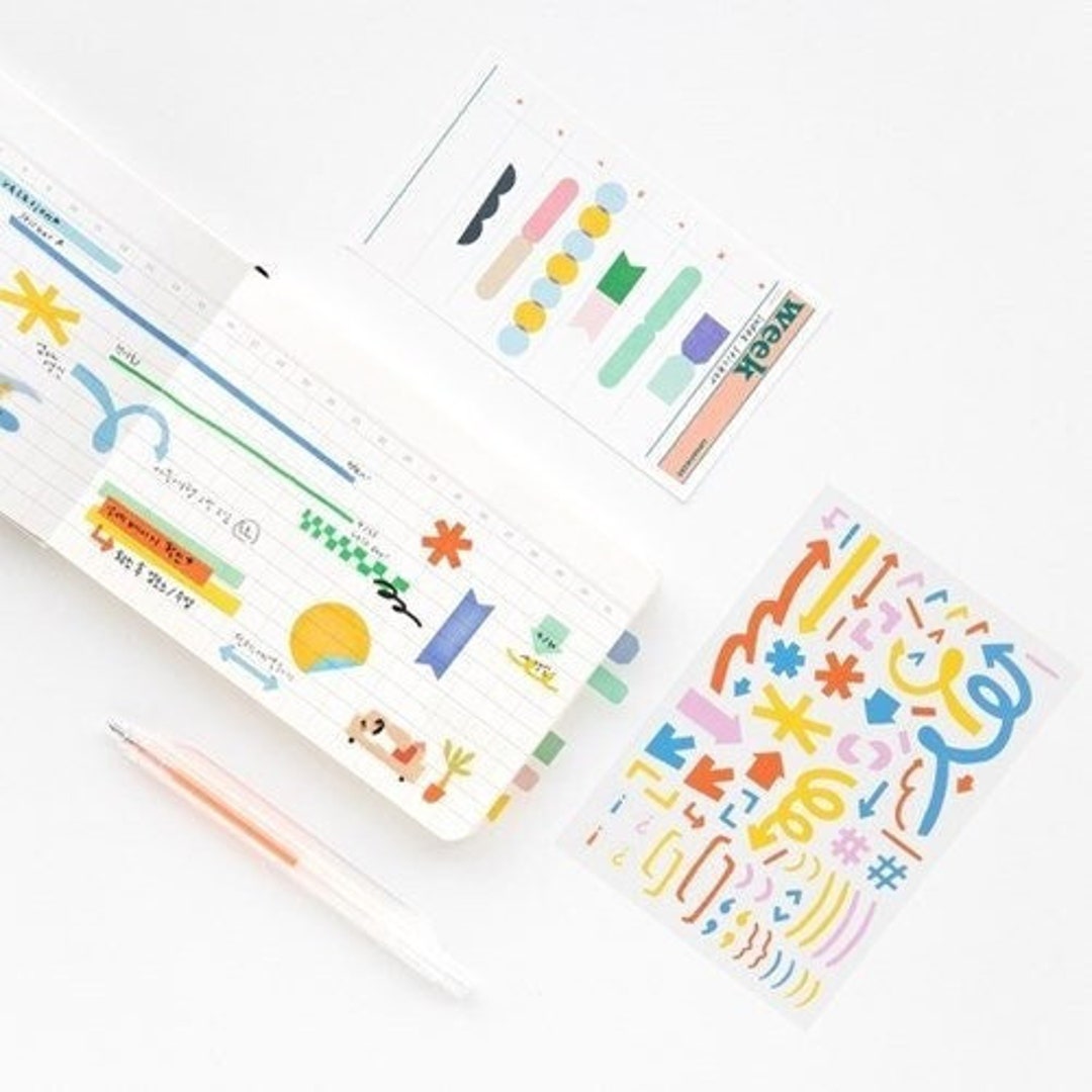 CHECKING Sticker Pack_8sheets / Point Stickers, Diary Stickers, Journal ...