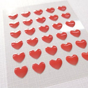 Planner Stickers pink Heart / Epoxy Sticker / Stationery / - Etsy