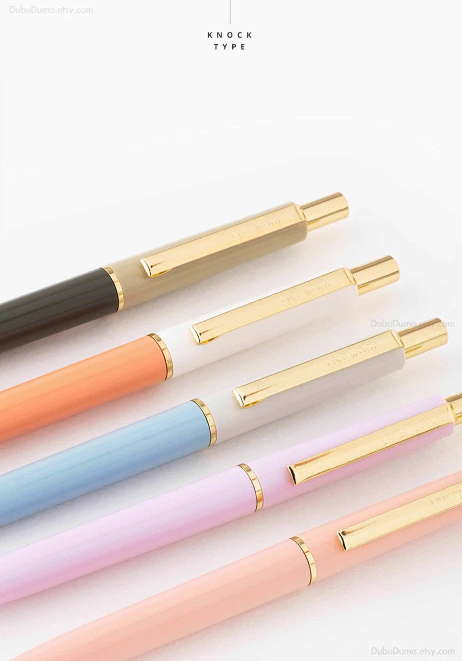 0.5mm Black Ink Ballpoint Pen 10 Colors / Colorful Pens / - Etsy