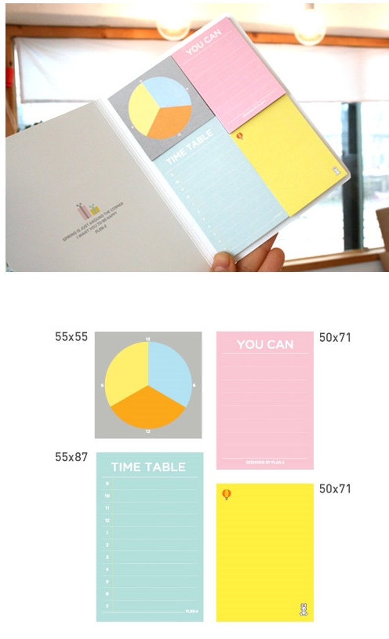 Sticky Notes checklist/timetable/weekly Plan / Notepads / - Etsy