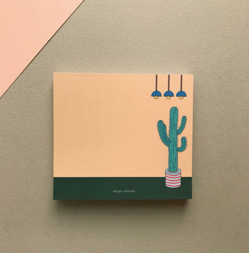 Cactus Notepad / Notepads / Memo Pad / Stationery / | Etsy