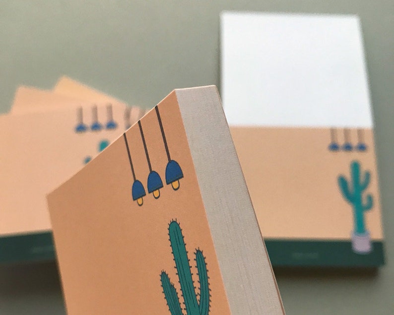 Cactus Notepad / Notepads / Memo Pad / Stationery / | Etsy