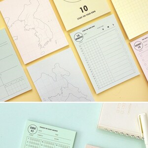 STUDY Sticky Notes 8types / Daily Checklist / Colorful Notepads ...