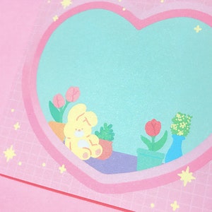 Heart Window Notepad / 100sheets / Colorful Notepads / Pink - Etsy