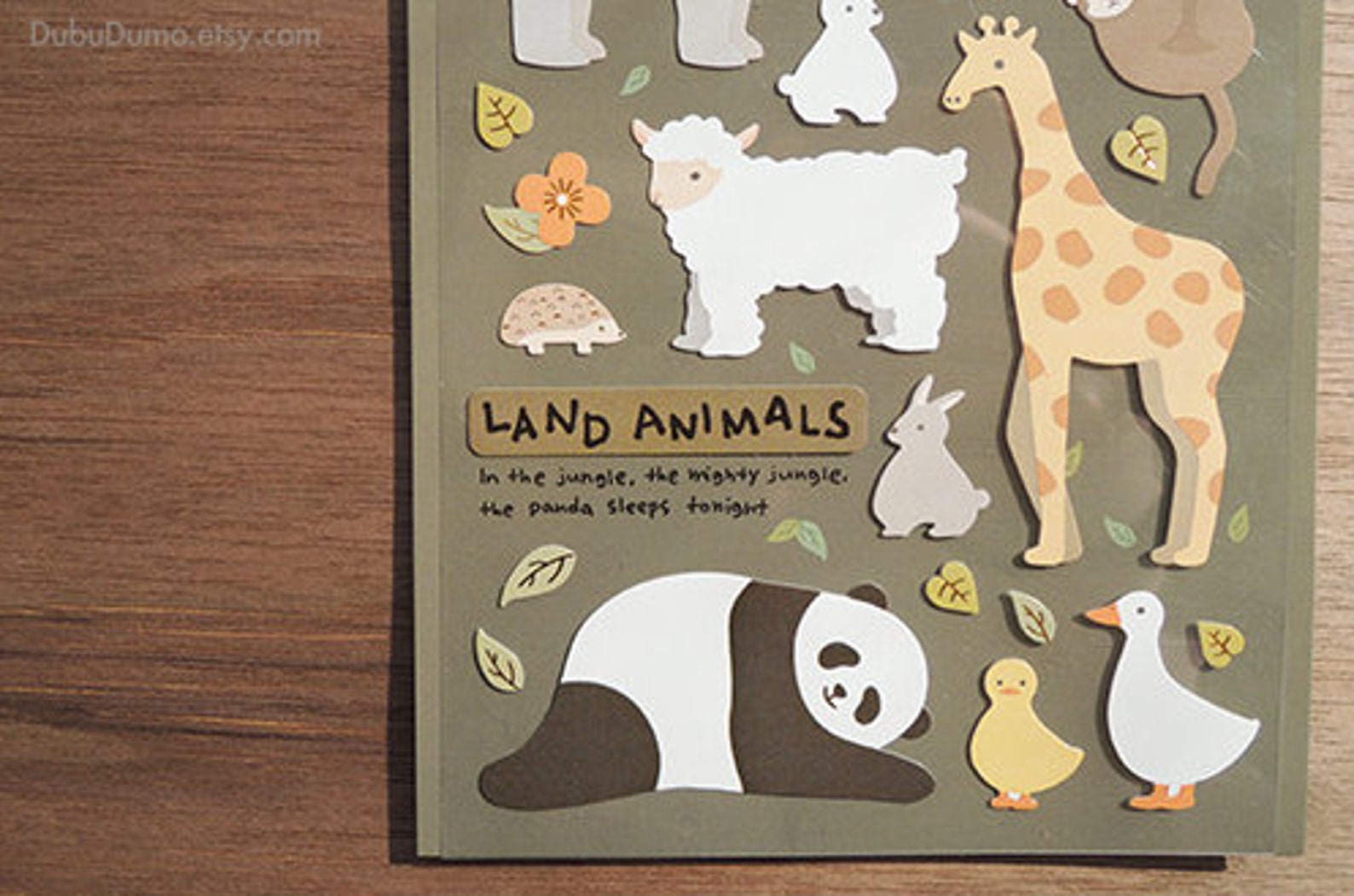 Planner Stickers land Animals / Cute Journal Stickers / - Etsy