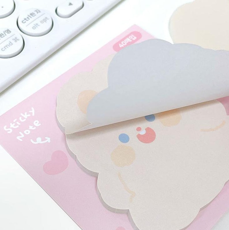 Rabbit Sticky Notes cream / Notepad / Notepads / Memo Pad / - Etsy
