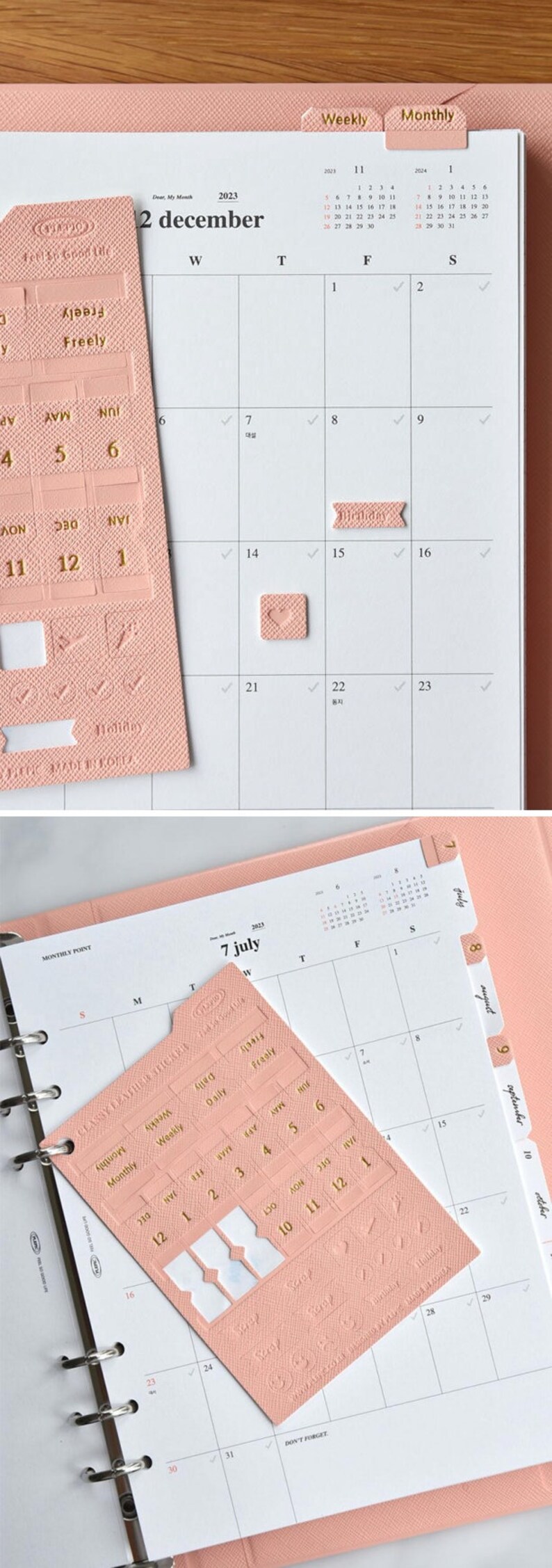 Leather Index Stickers 6colors / Tabs Stickers / Planner - Etsy
