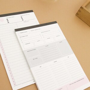 A5 Time Table Notepad / Daily Memo Pad / Notepads / Personalized ...