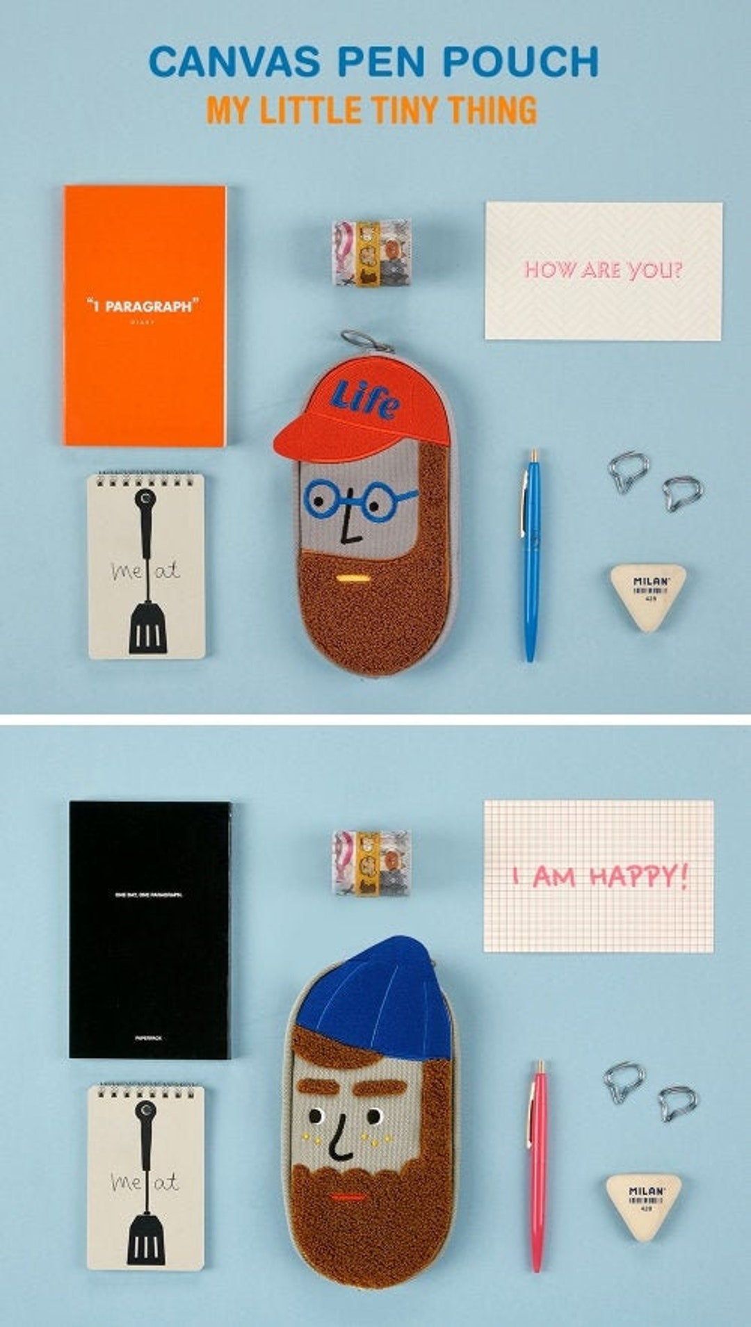 Cotton Pencil Case 4types / Canvas Pen Case / Pencil Pouch / - Etsy