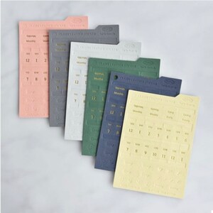 Leather Index Stickers 6colors / Tabs Stickers / Planner - Etsy