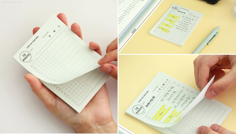 STUDY Sticky Notes 8types / Daily Checklist / Colorful - Etsy