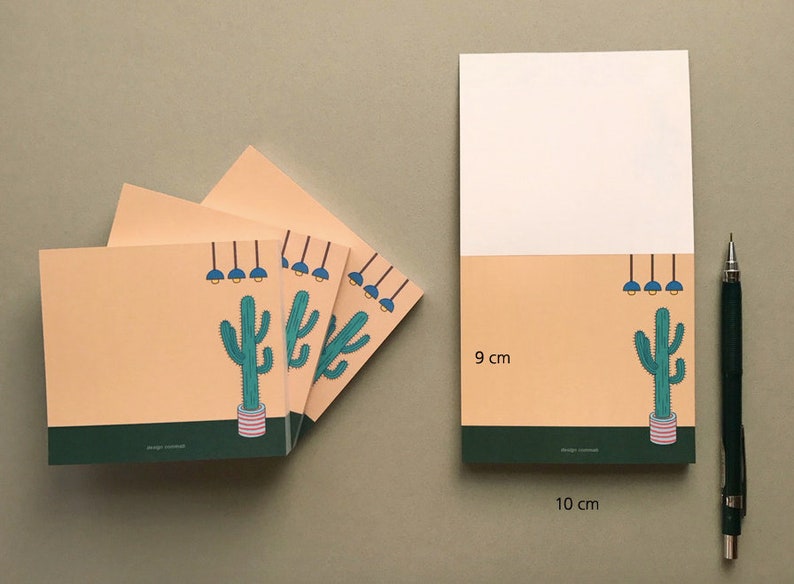Cactus Notepad / Notepads / Memo Pad / Stationery / | Etsy