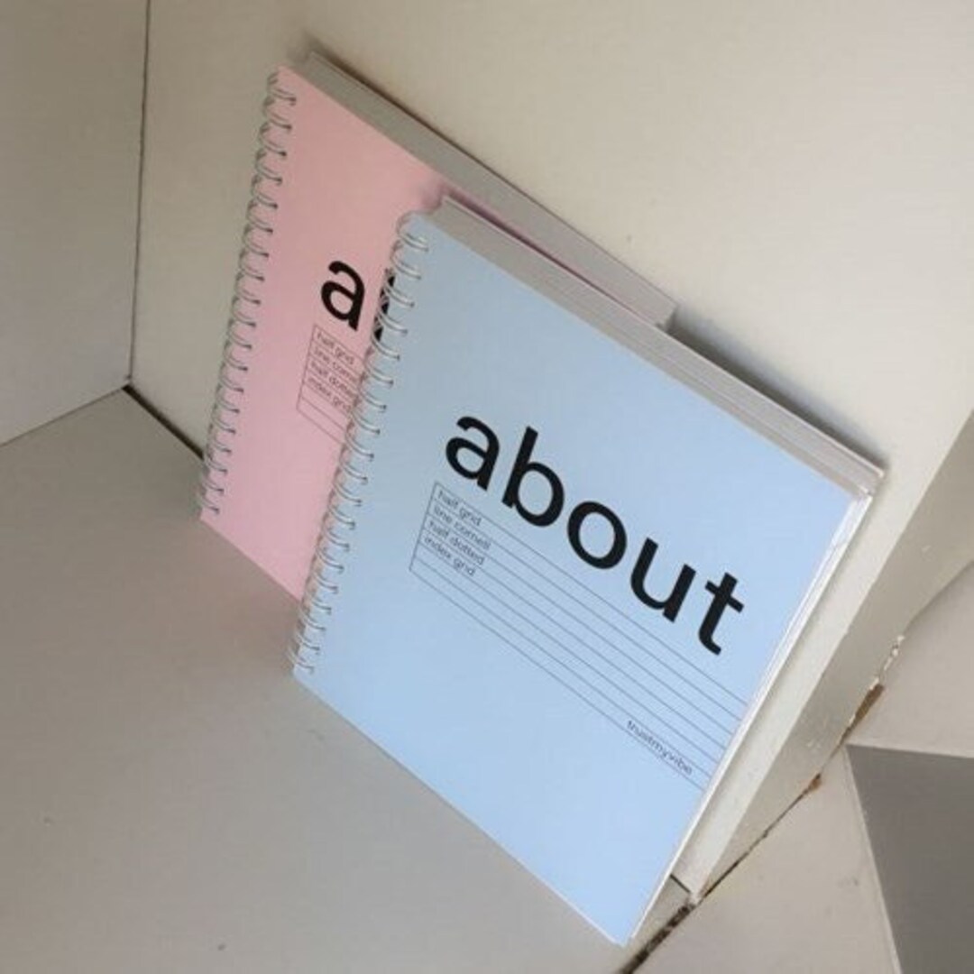 About Notebook 2colors / 4 Section Note / Line Notebook / Grid Notebook ...