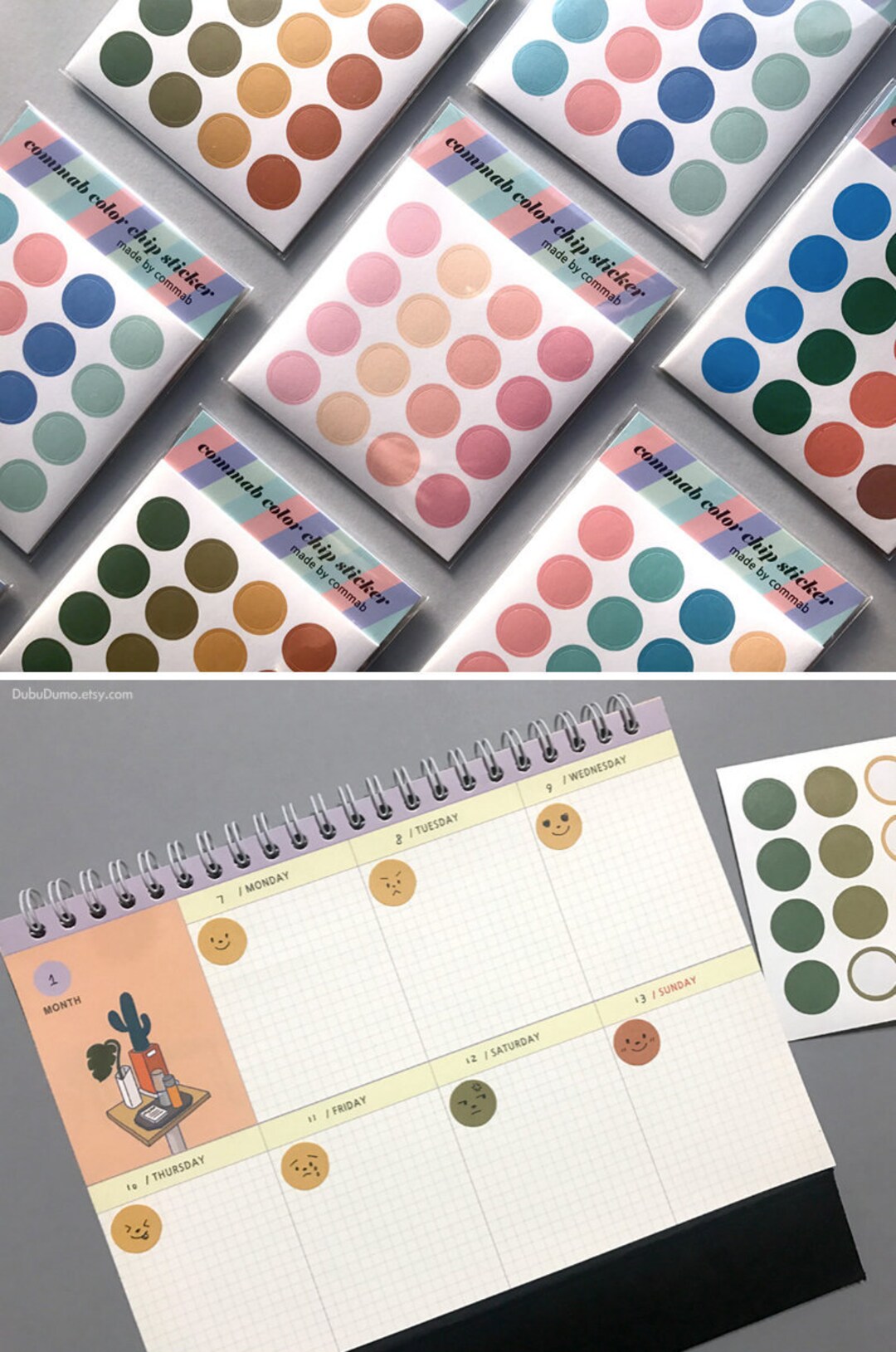 Planner Stickers 5types Φ13.5 / Stationery / Diary Stickers - Etsy