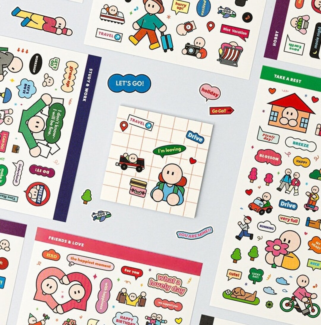 Point Sticker Pack 6types / Planner Stickers / Daily Stickers / Simple ...