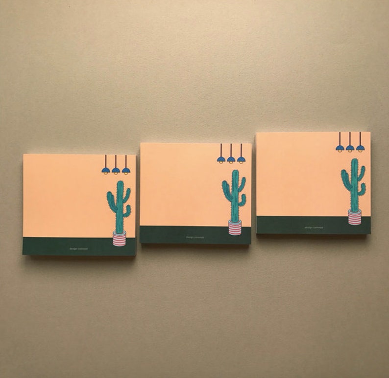Cactus Notepad / Notepads / Memo Pad / Stationery / | Etsy