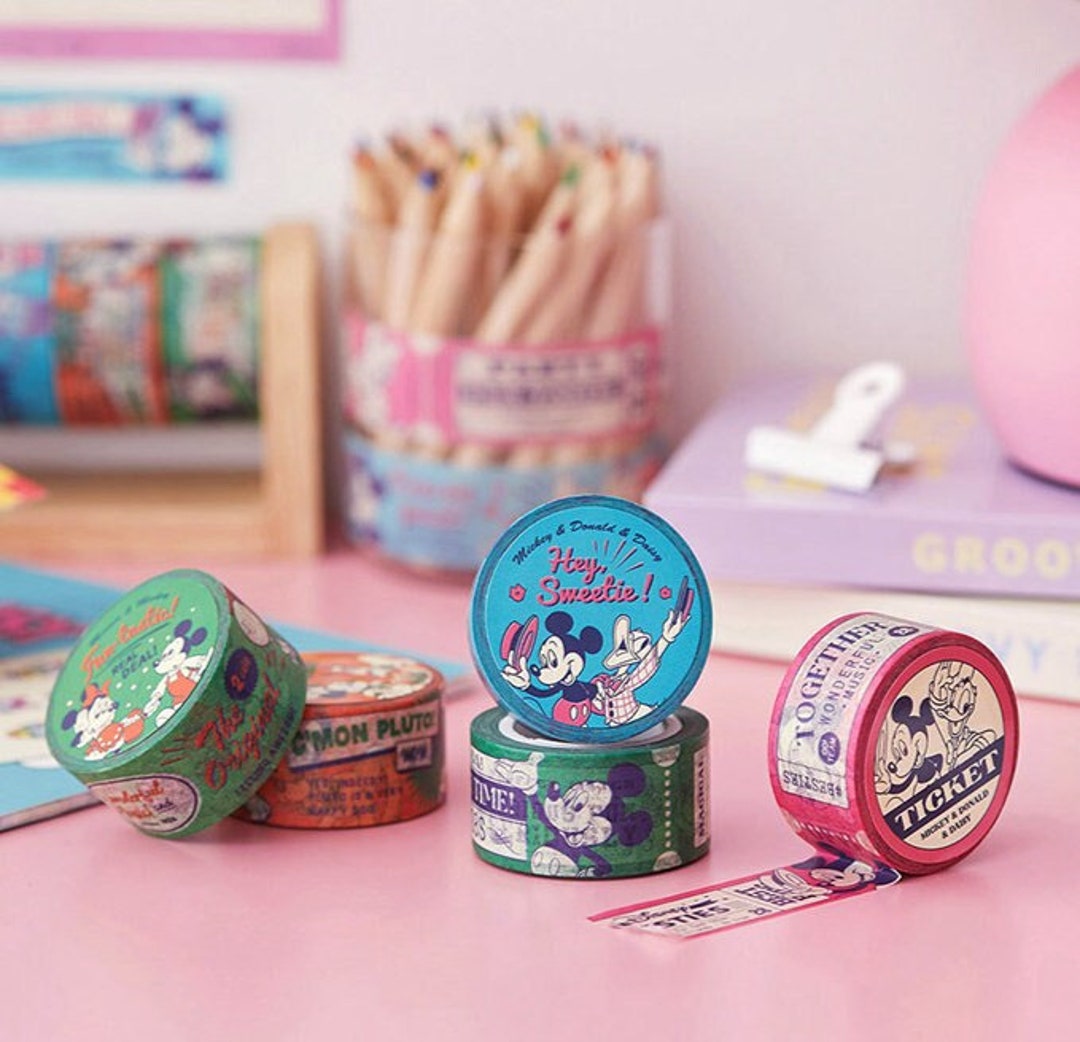 Mickey Mouse Masking Tape 6types /daily Masking Tape / Scrapbooking ...