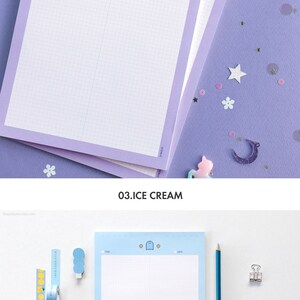 B5 Grid Notepads 6types / Simple Notepad / Big Memo Pad / - Etsy