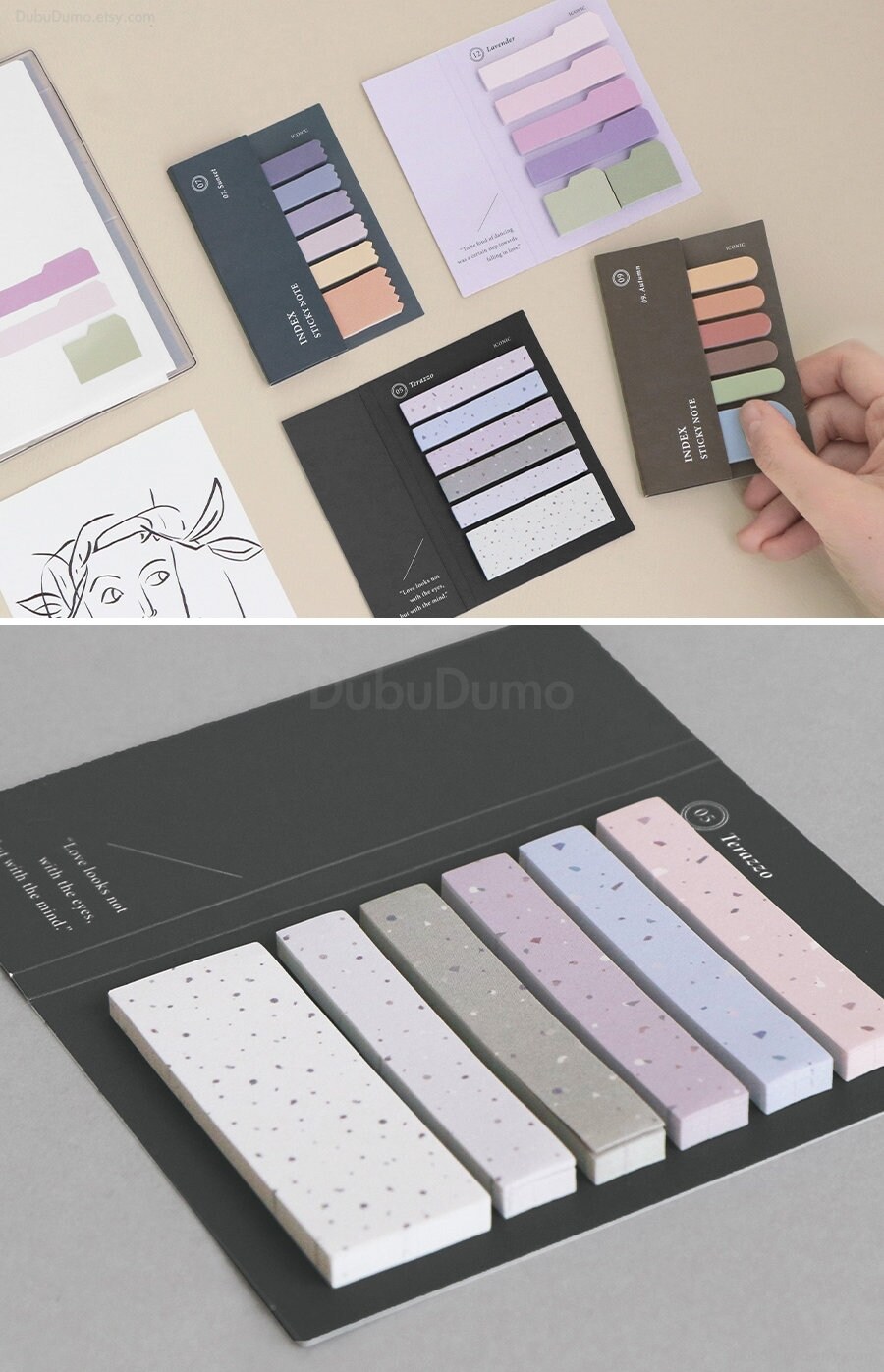 Index Sticky Notes 8types / Bookmark / Notepads / Memo pad / | Etsy