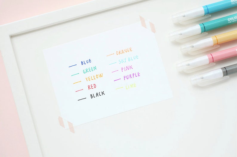 5pcs Twin Deco Pens Set Ver.4 10 Colors / Highlighter / - Etsy