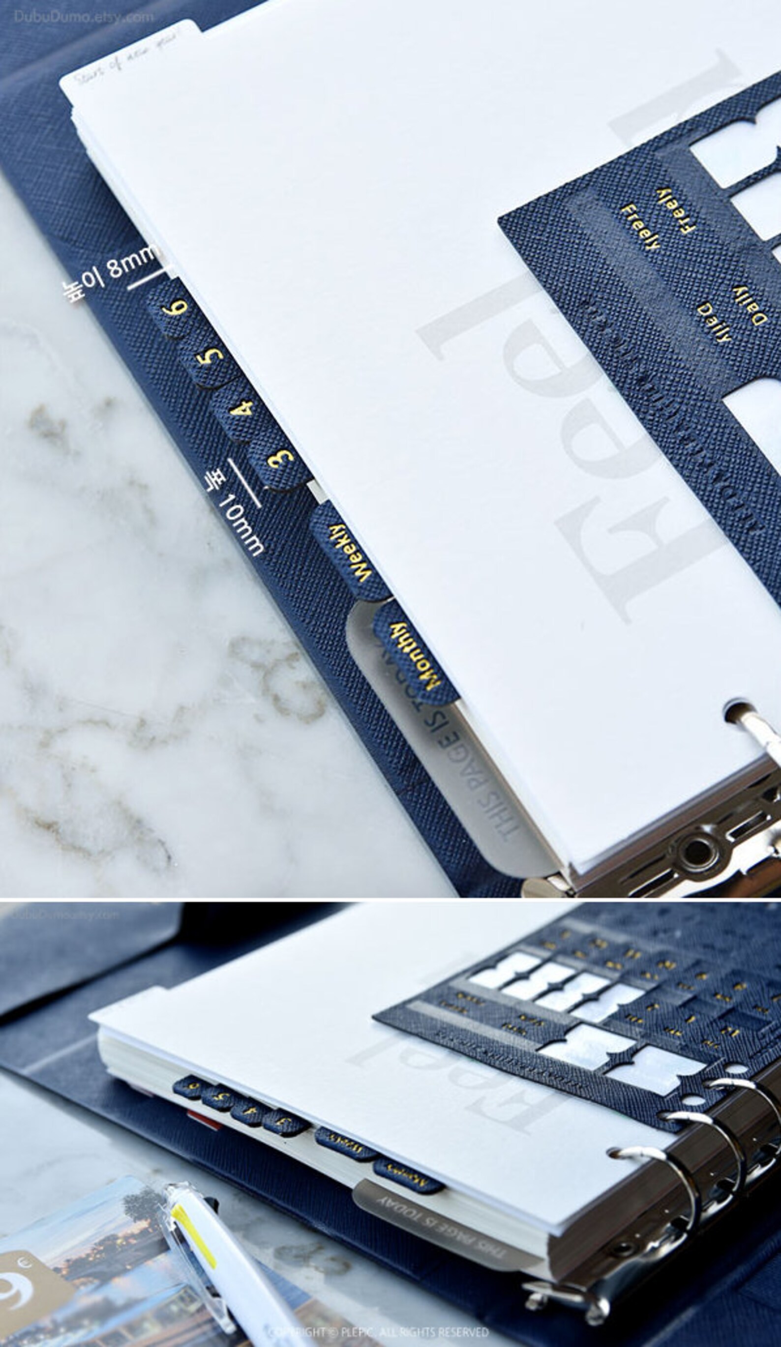 Leather Index Stickers V.6 8colors / Tabs Stickers / Planner - Etsy