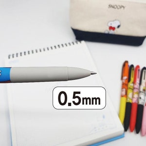 PEANUTS 0.5mm 3colors Ballpoint Pen 8types / Woodstock, Snoopy, Charlie ...