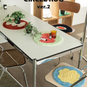 Circle Rug 4types / Mini Rug / Small Rug / Mini Size Carpet / on the ...