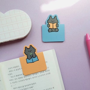 Kitty Magnetic Bookmark_reading / Cat Bookmarks / Planner Bookmark ...