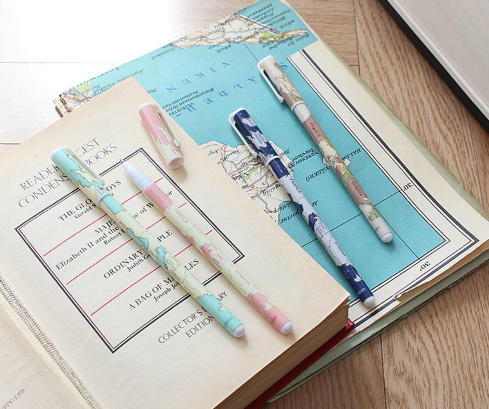 0.5mm Black Ink Pen Ver.world Map / Stationery / Writing Tools - Etsy