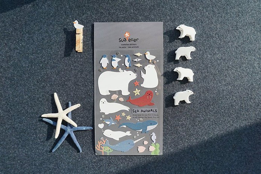 Planner Stickers sea Animals / Cute Journal Stickers / Scrapbooking ...