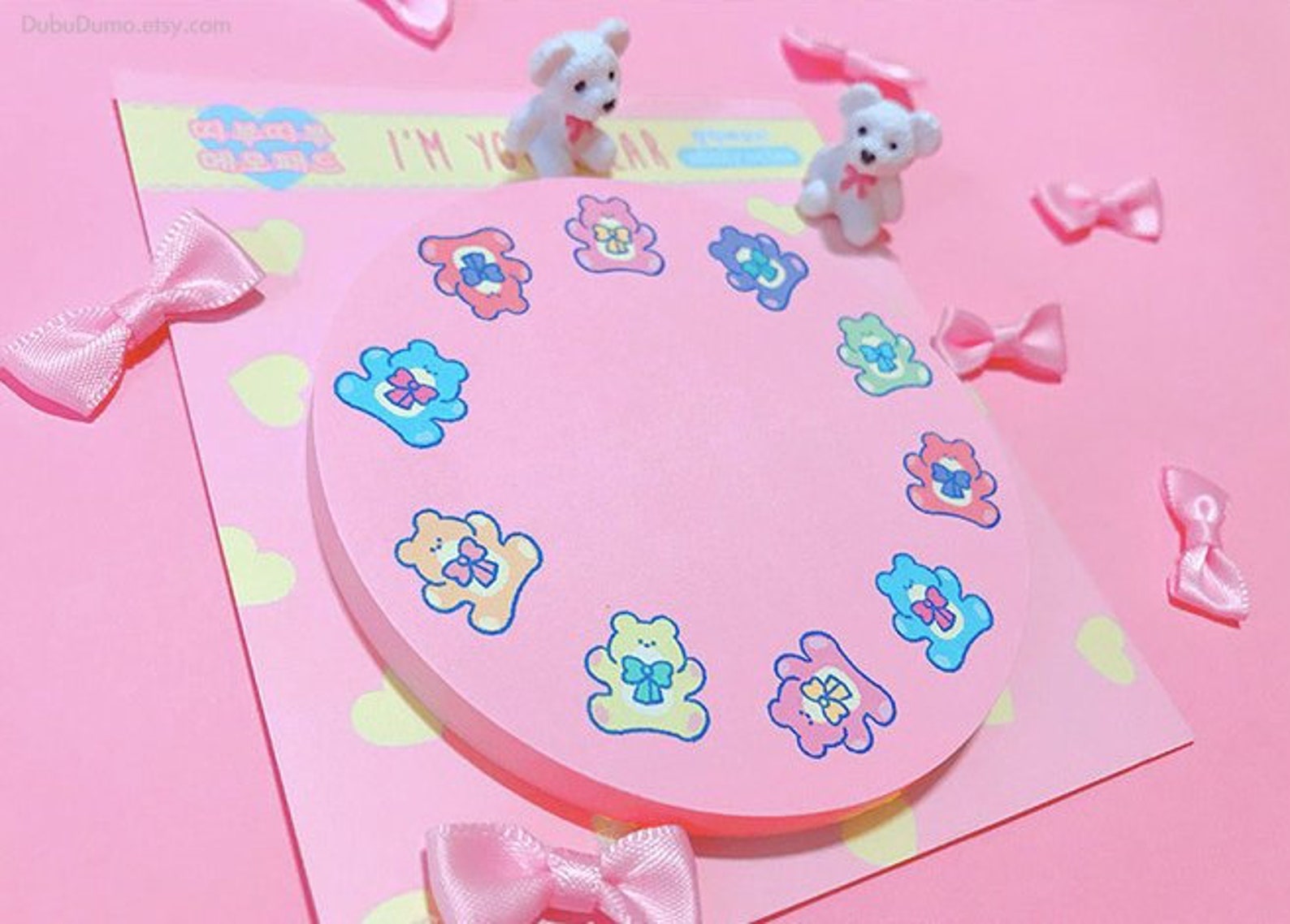 Your Bear Sticky Note / Pink Notepad / Writing Paper Memo Pad - Etsy