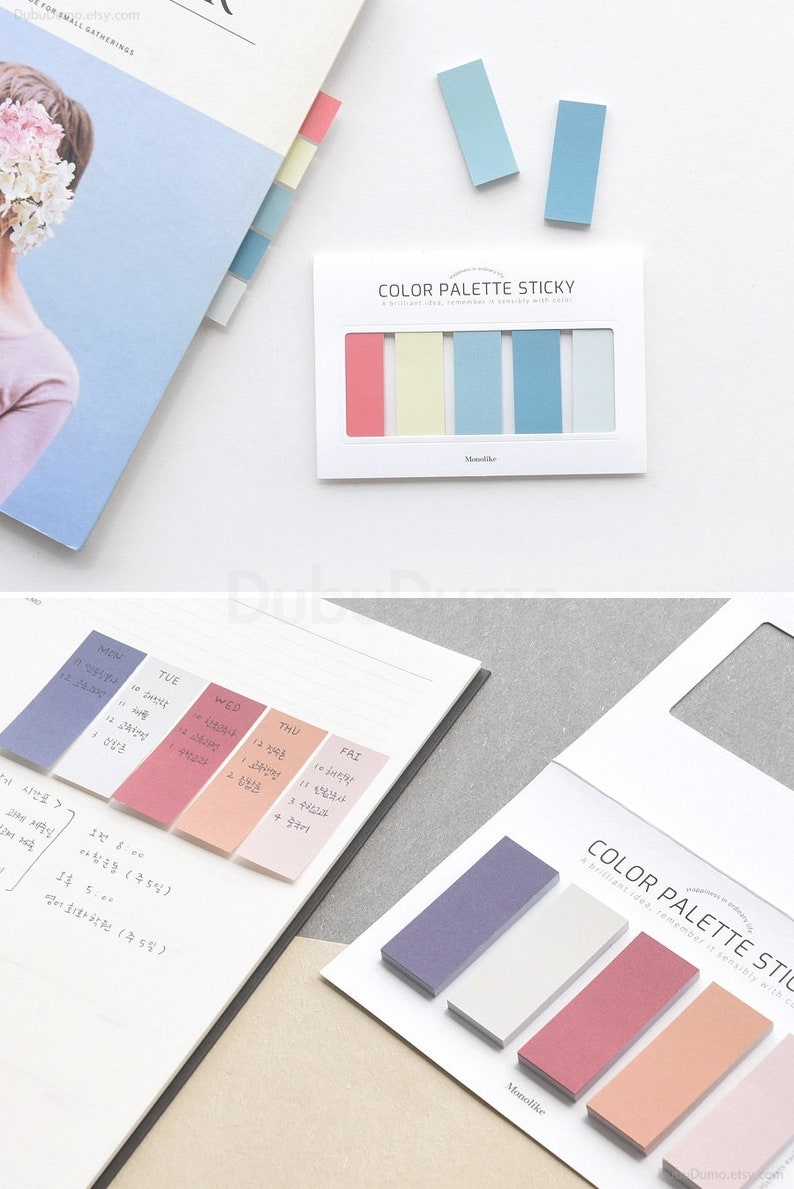 Color Palette Sticky Note_501 / Calendar Notepads / Adhesive | Etsy