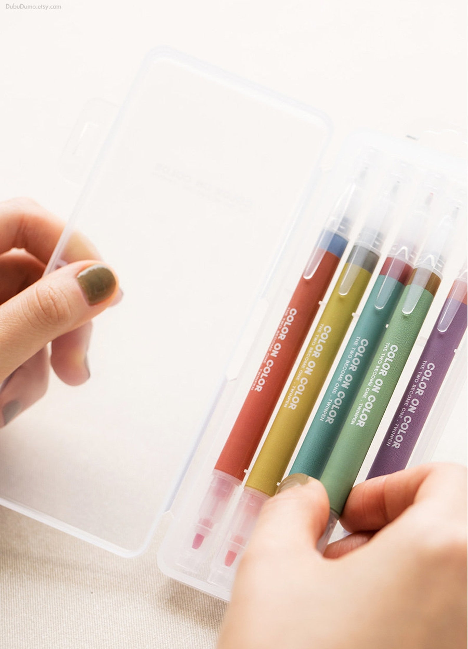 5PCS Twin Deco Pens Set Ver.2 Vintage 10colors / highlighter | Etsy