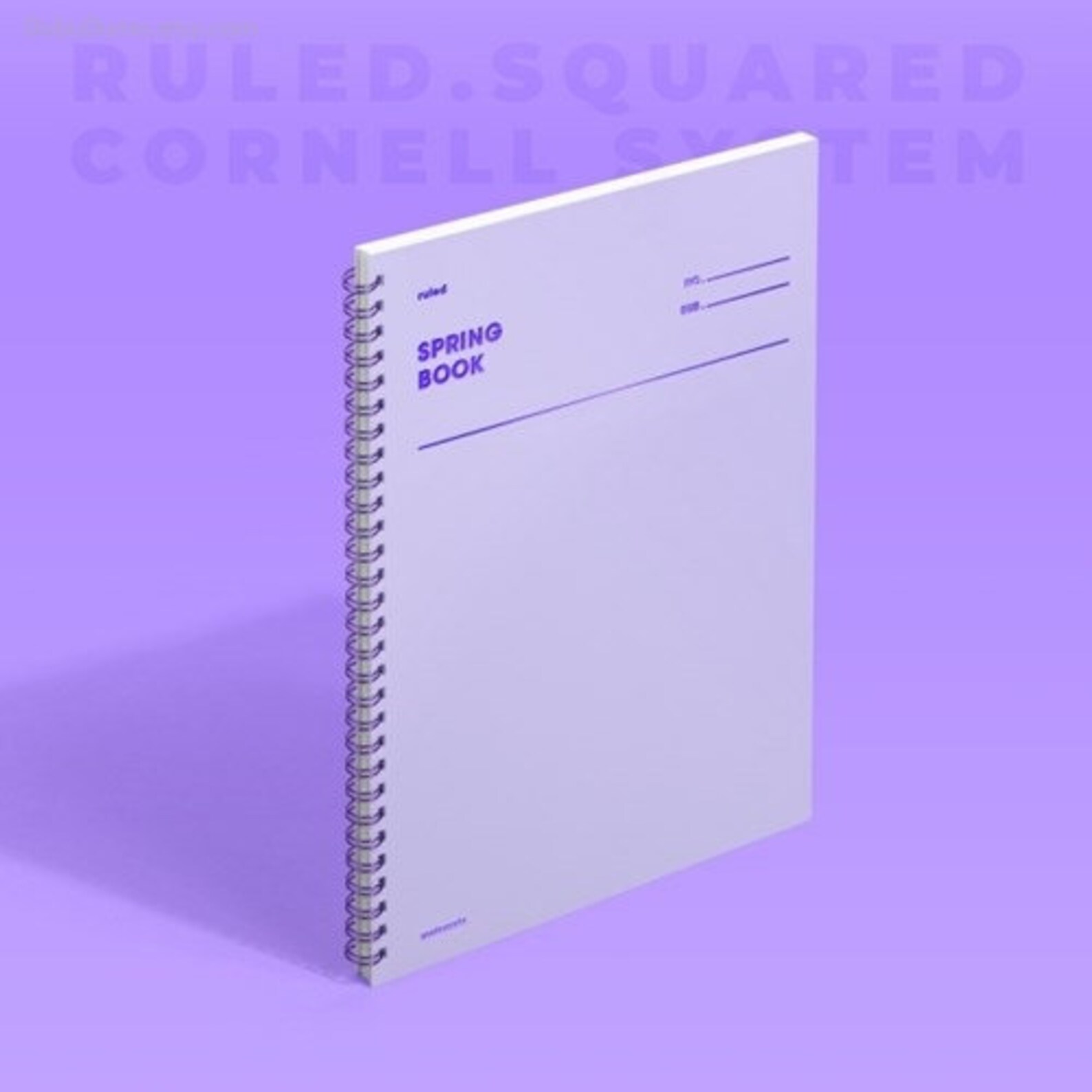 Spring Notebook L violet / Lined Notebook Grid Notebook - Etsy