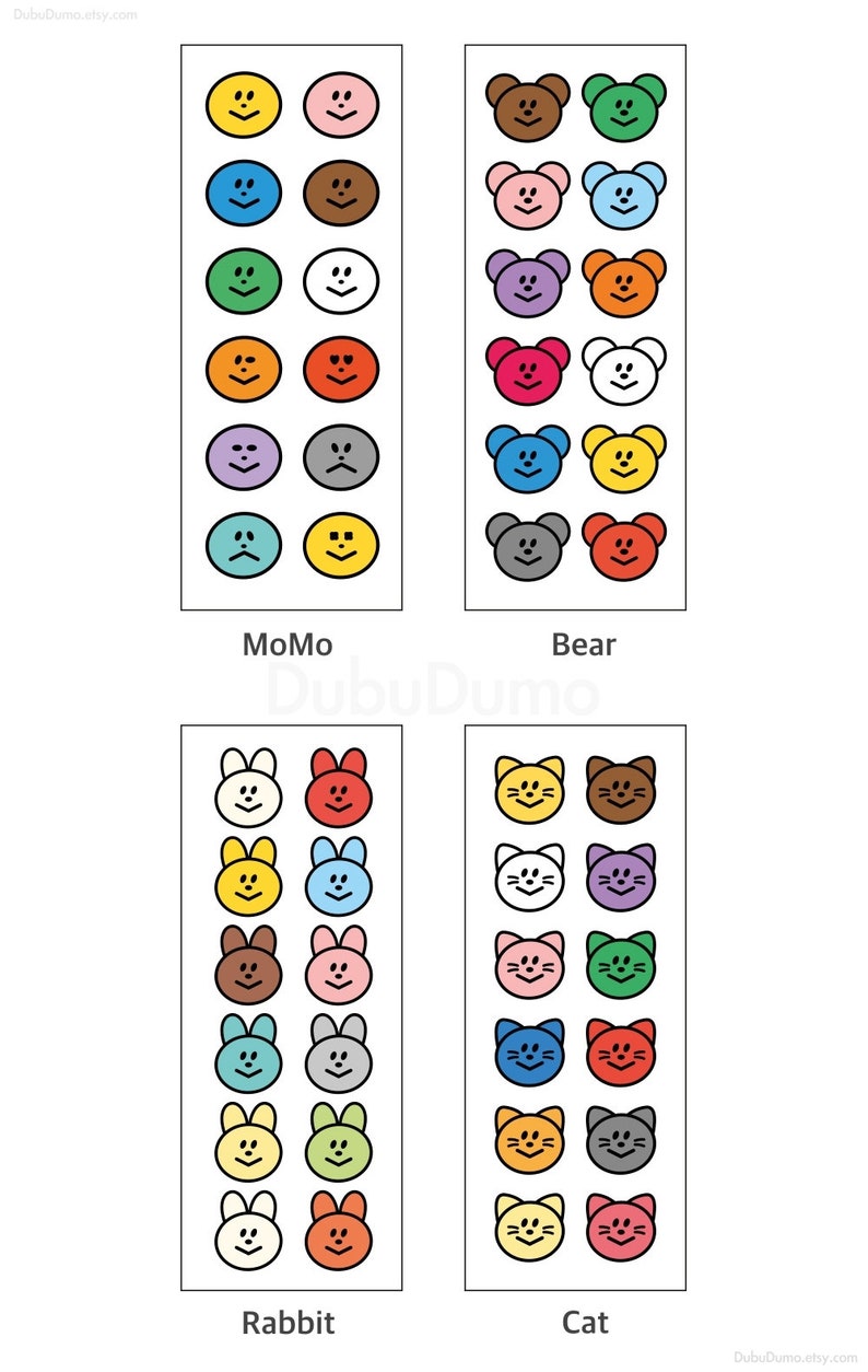 Deco Point Stickers mini / Emoji Planner Stickers / - Etsy