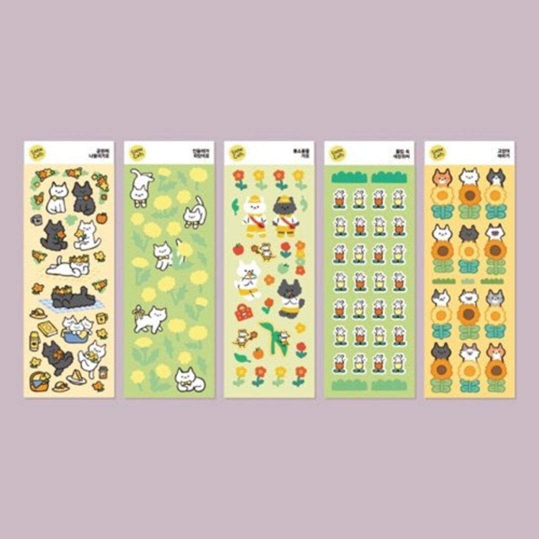 Deco Seal Sticker 5types / Cat Journal Seal Stickers / Scrapbooking ...