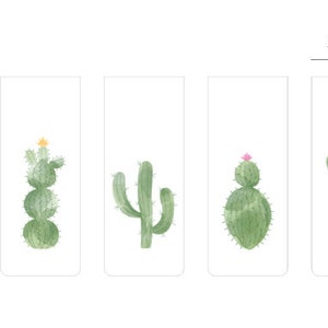 5 Cactus Magnetic Bookmarks / Planner Bookmark / Journal Bookmark ...