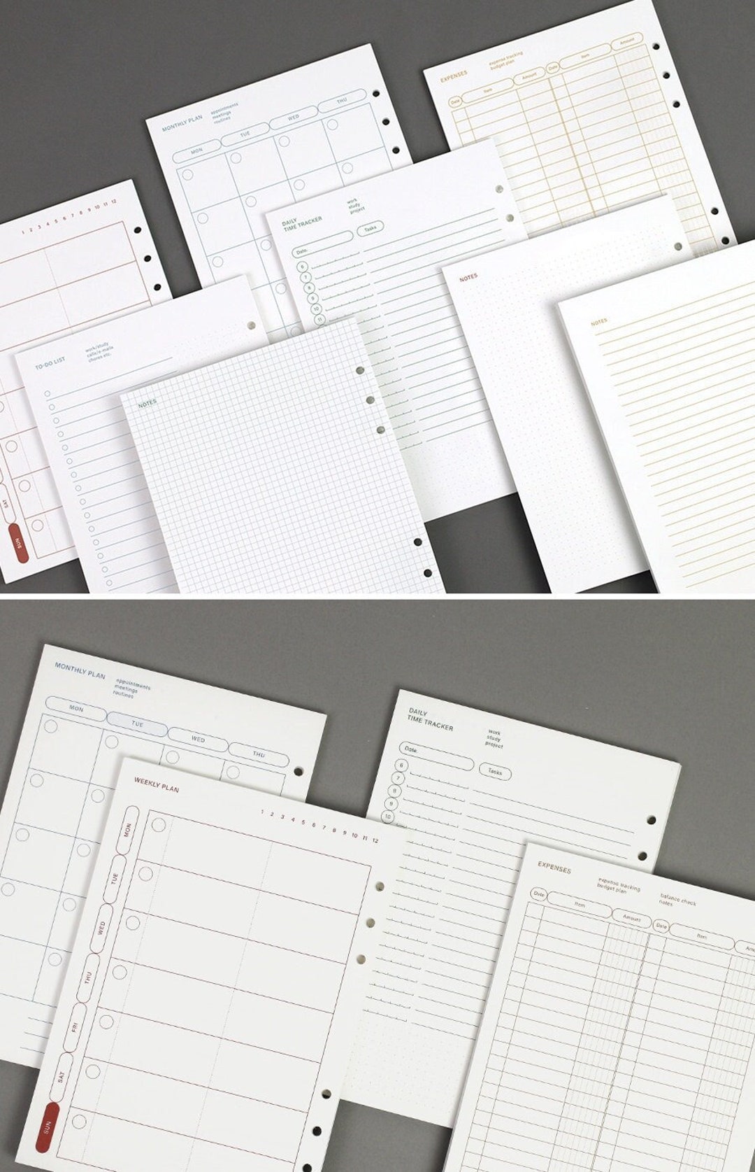 A5 Planner Refill_my Addition 8types / Planner Inserts / A5 Diary ...