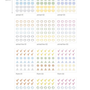 Transparent Planner Stickers Ver.4 12 Types / Stationery / - Etsy