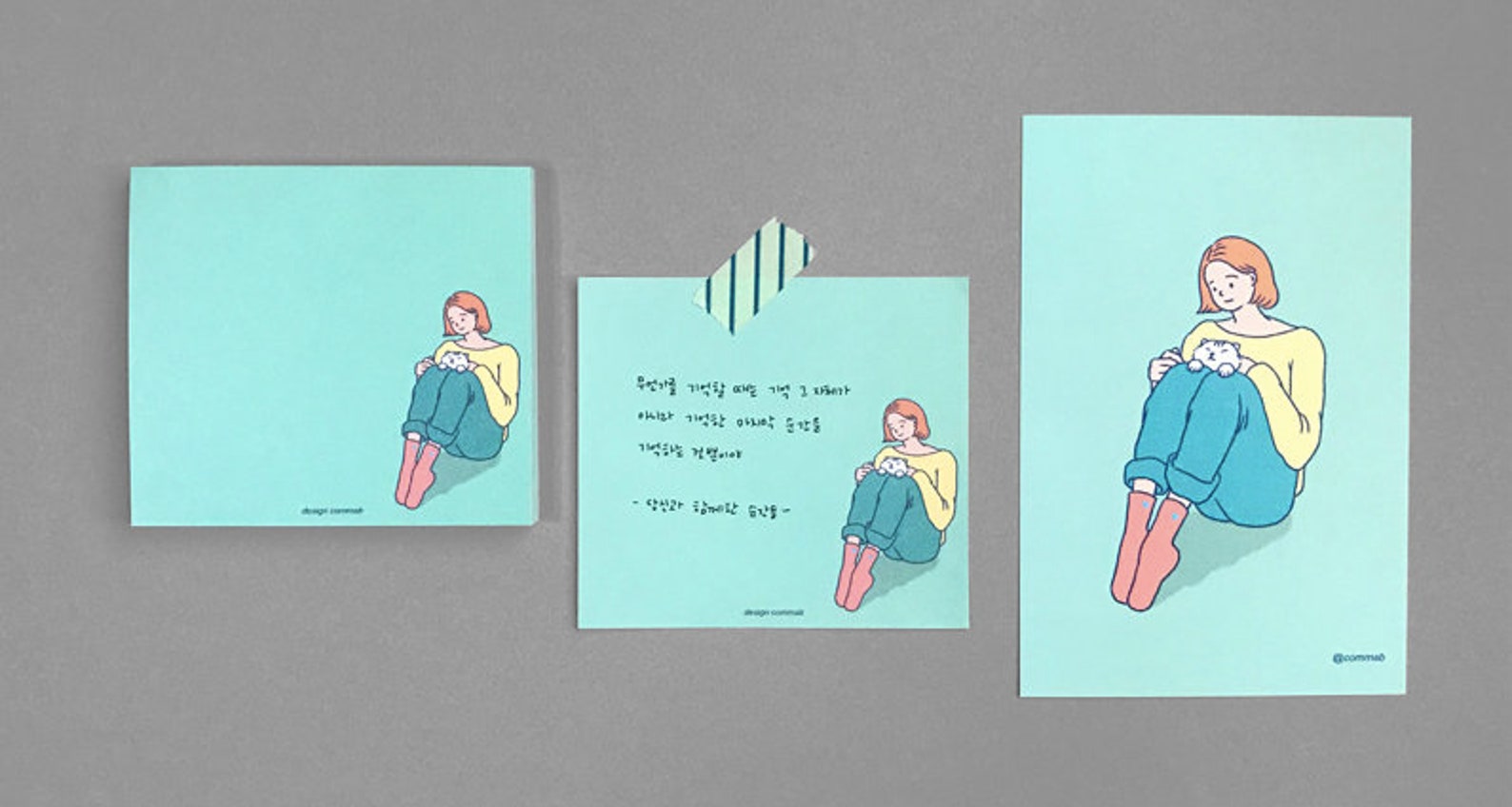 Colorful Notepad / Girls Notepads / Finger Heart / Memo Pad / | Etsy