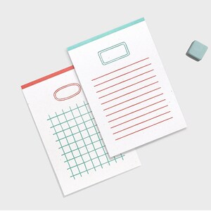 Writing Notepad M 2types / Grid Notepads / Line Notepad / Memo Pad ...