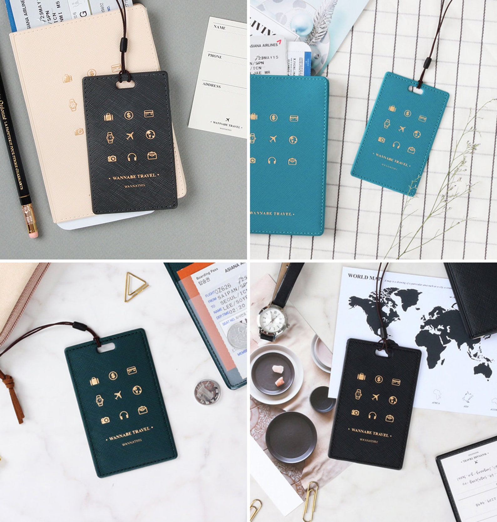 Luggage Tag 12colors / Backpack Tag / Bag Tag / Suitcase Tag - Etsy