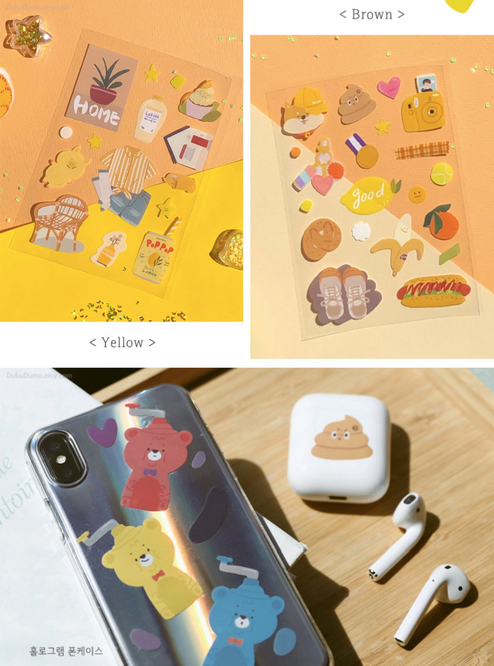 Deco Stickers 8types / Cute Stickers / Decal Stickers / | Etsy